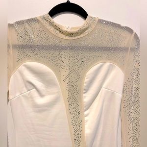 Dresses | Glamorous Sheer Studded Body Dress | Poshmark